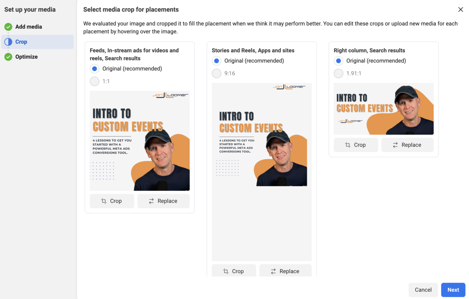 Customize Meta Ad Creative by Placement - Jon Loomer Digital