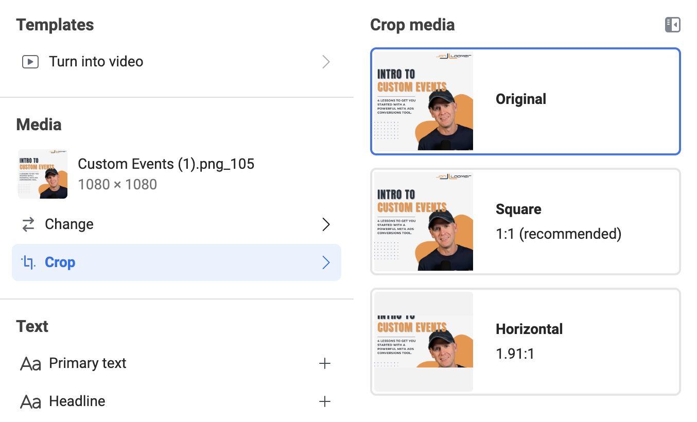 Customize Meta Ad Creative by Placement - Jon Loomer Digital