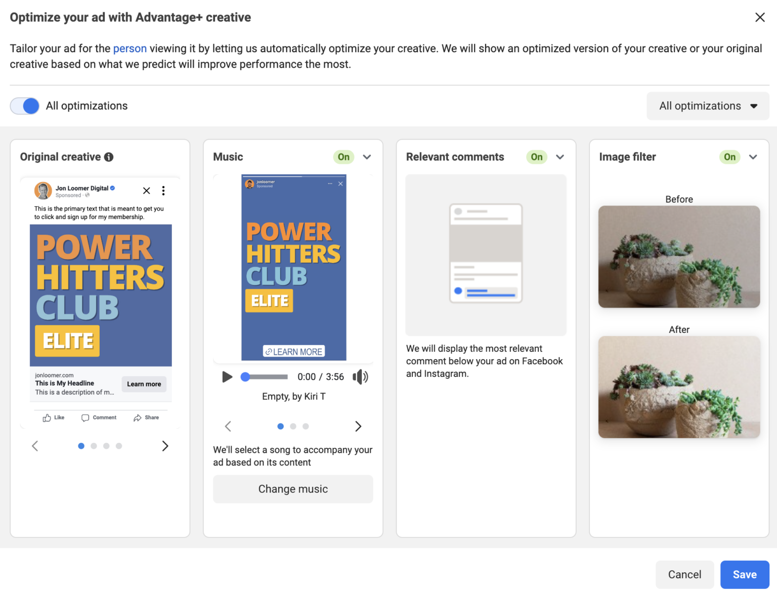 Which Advantage+ Creative Enhancements Should You Turn On? - Jon Loomer ...