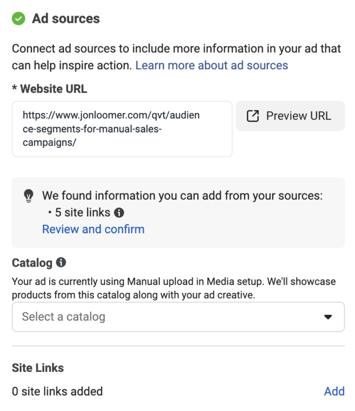 Add Site Links to Facebook Ads - Jon Loomer Digital